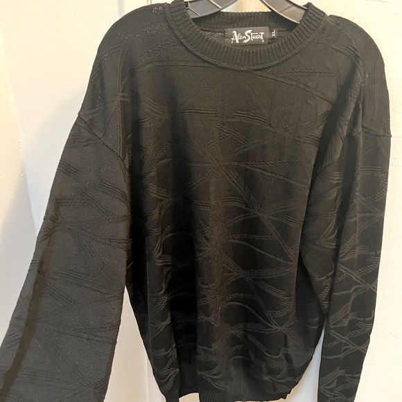 Alan Stuart | Sweaters | Vintage Black Pattern Sweater | Poshmark